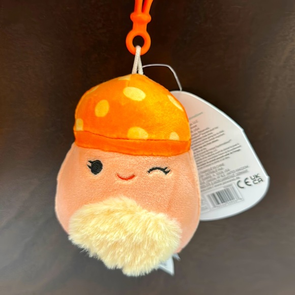 Squishmallows | Toys | Nwt 3 Alba The Orange Mushroom Squishmallow Clip ...